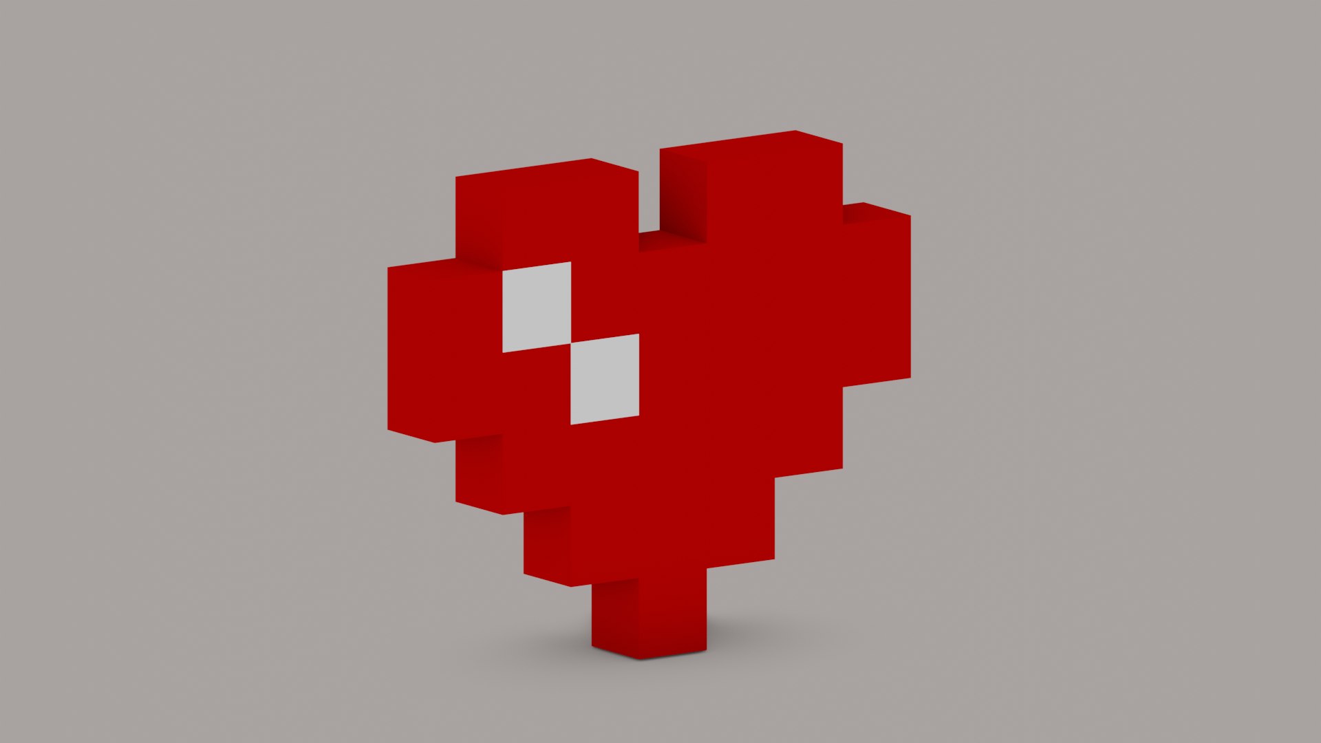 3D Model 8 Bit Red Heart Icon Low Poly - TurboSquid 1945371