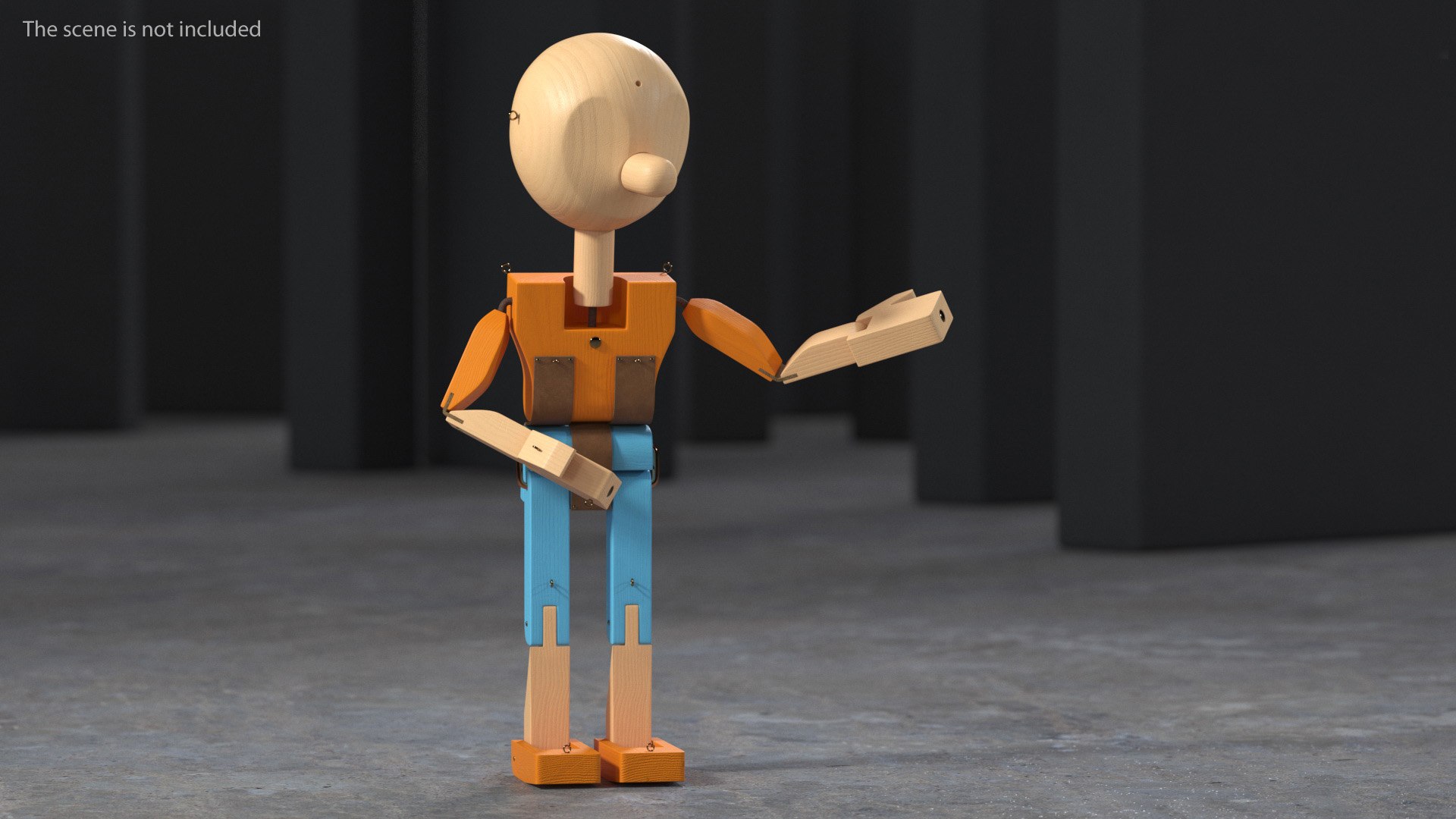 3D Colored Wooden Man Shows - TurboSquid 2006036