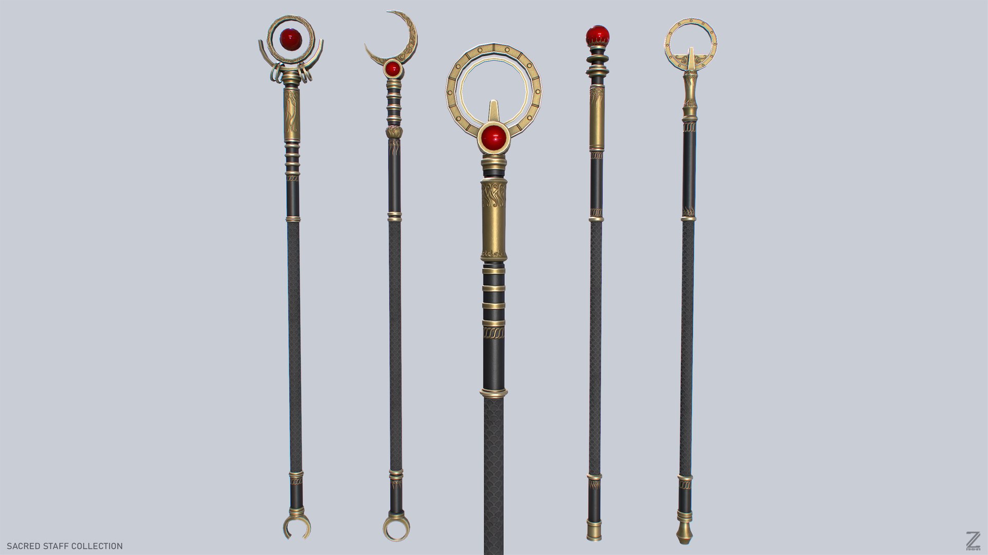 3D Sacred Staff Collection - TurboSquid 2239914