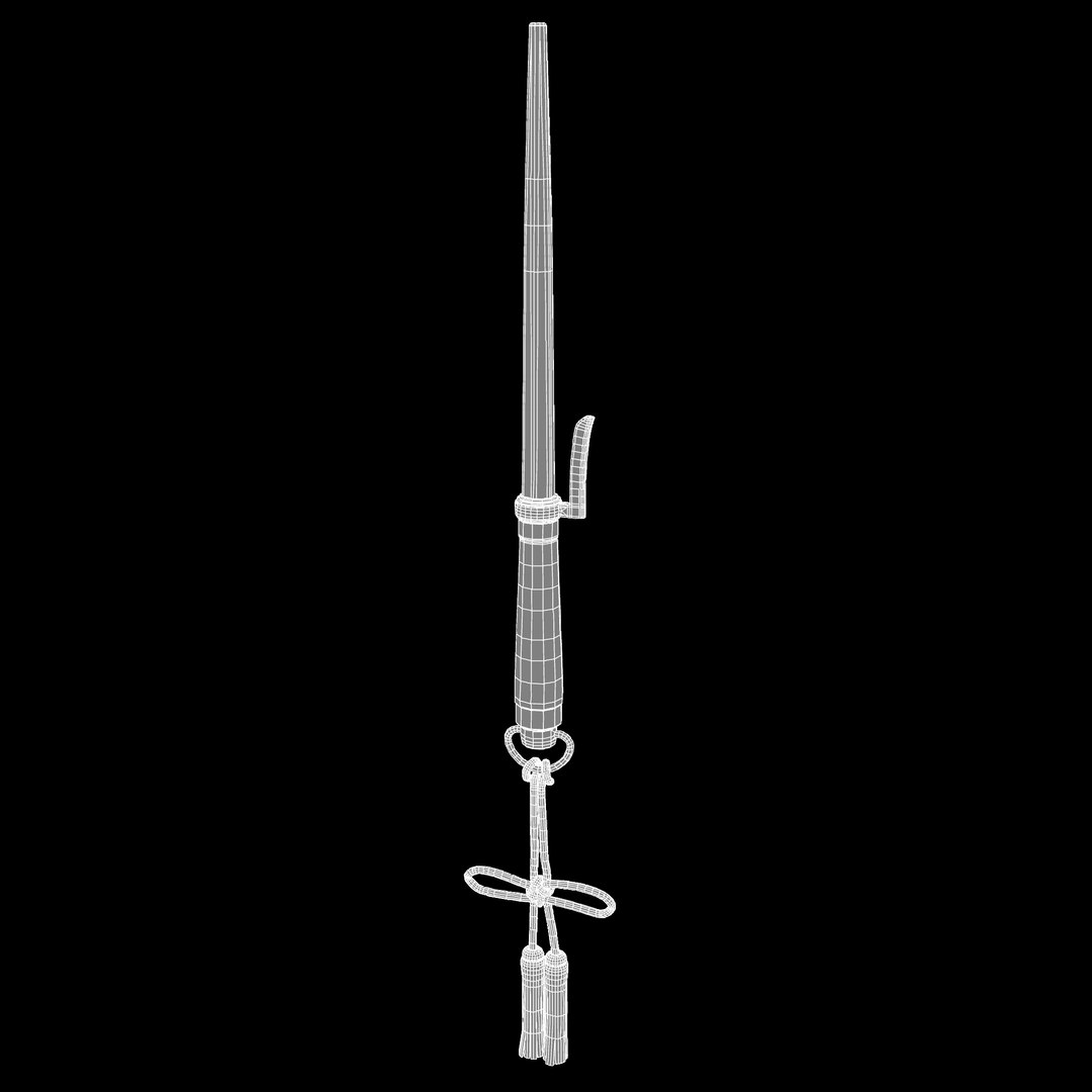 3D Model Japanese Traditional Truncheon - TurboSquid 1248838