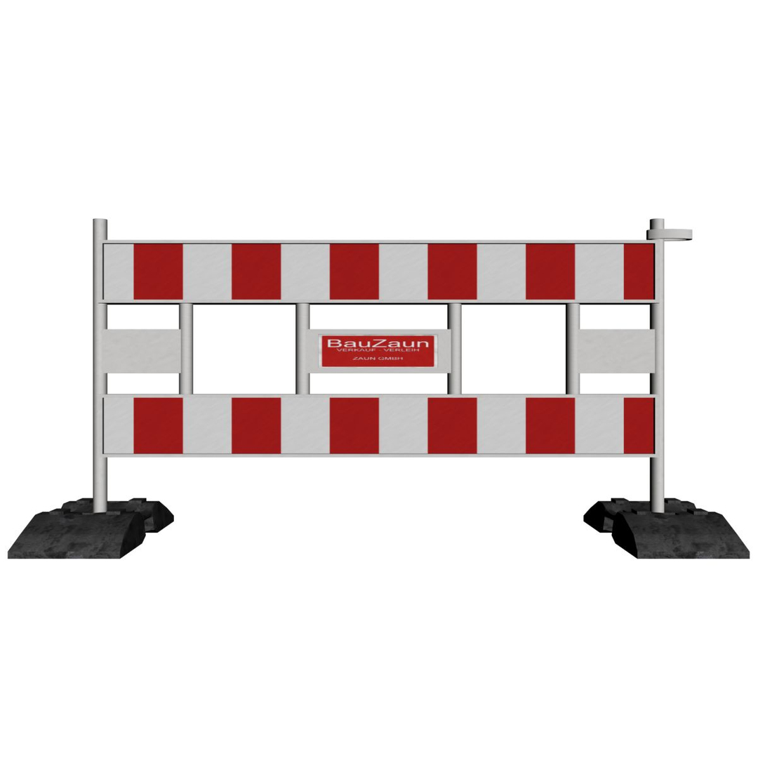 3d red-white construction barrier