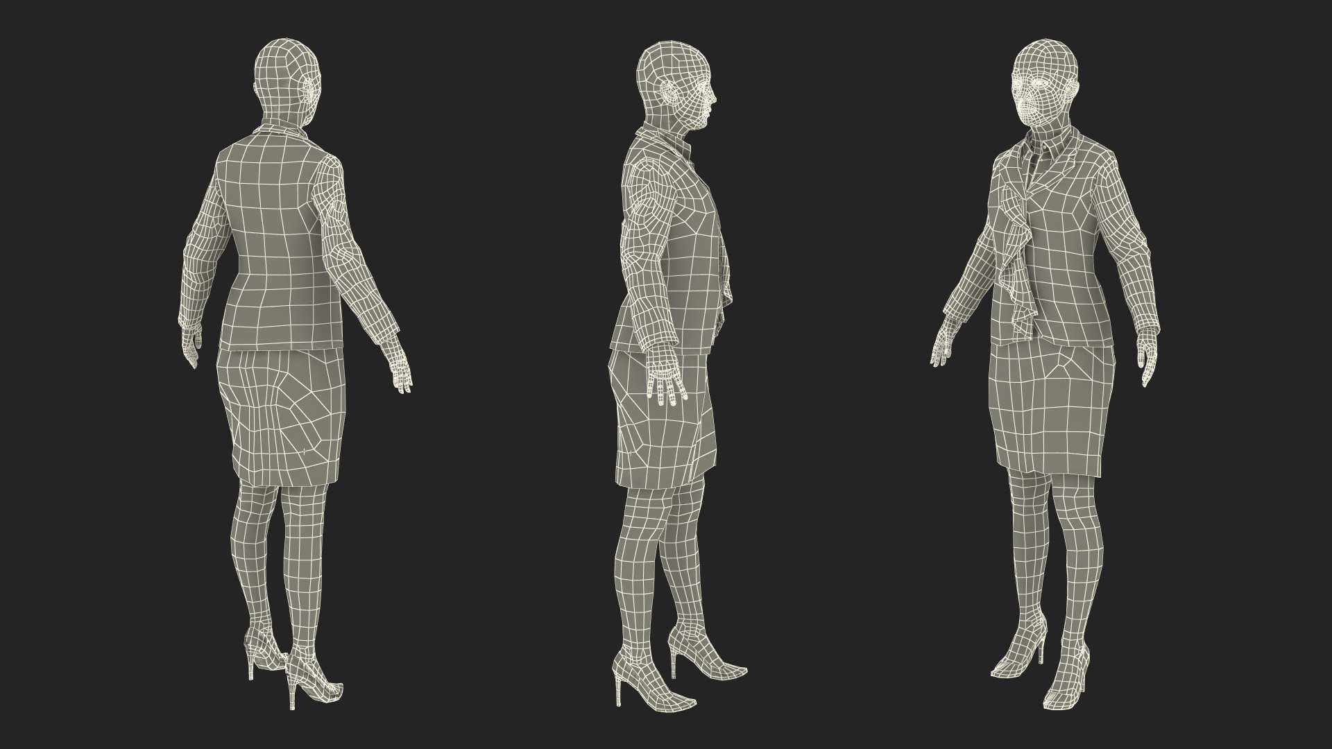 3D Model Professional Businesswoman Rigged - TurboSquid 2289585