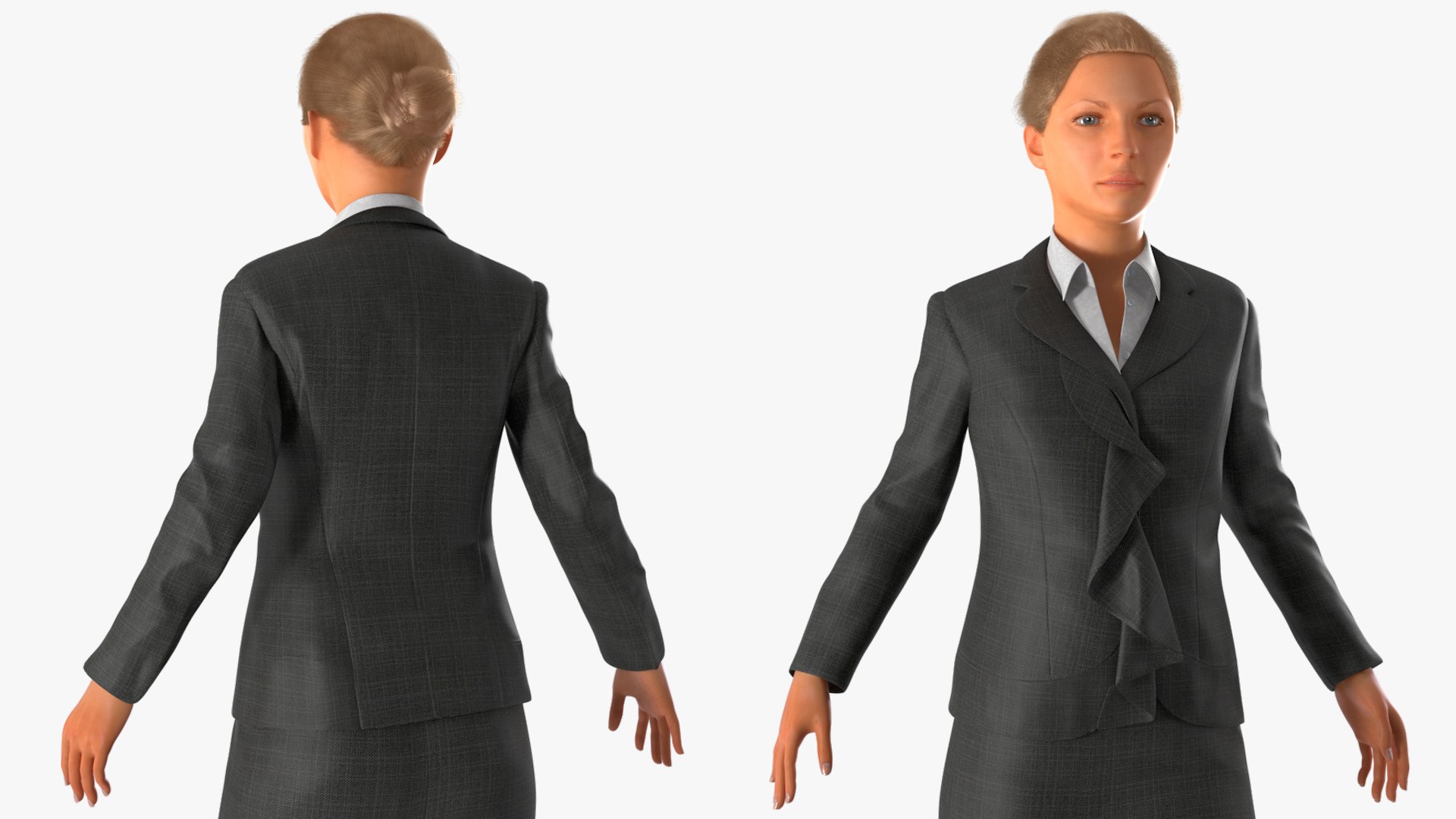 3D Model Professional Businesswoman Rigged - TurboSquid 2289585