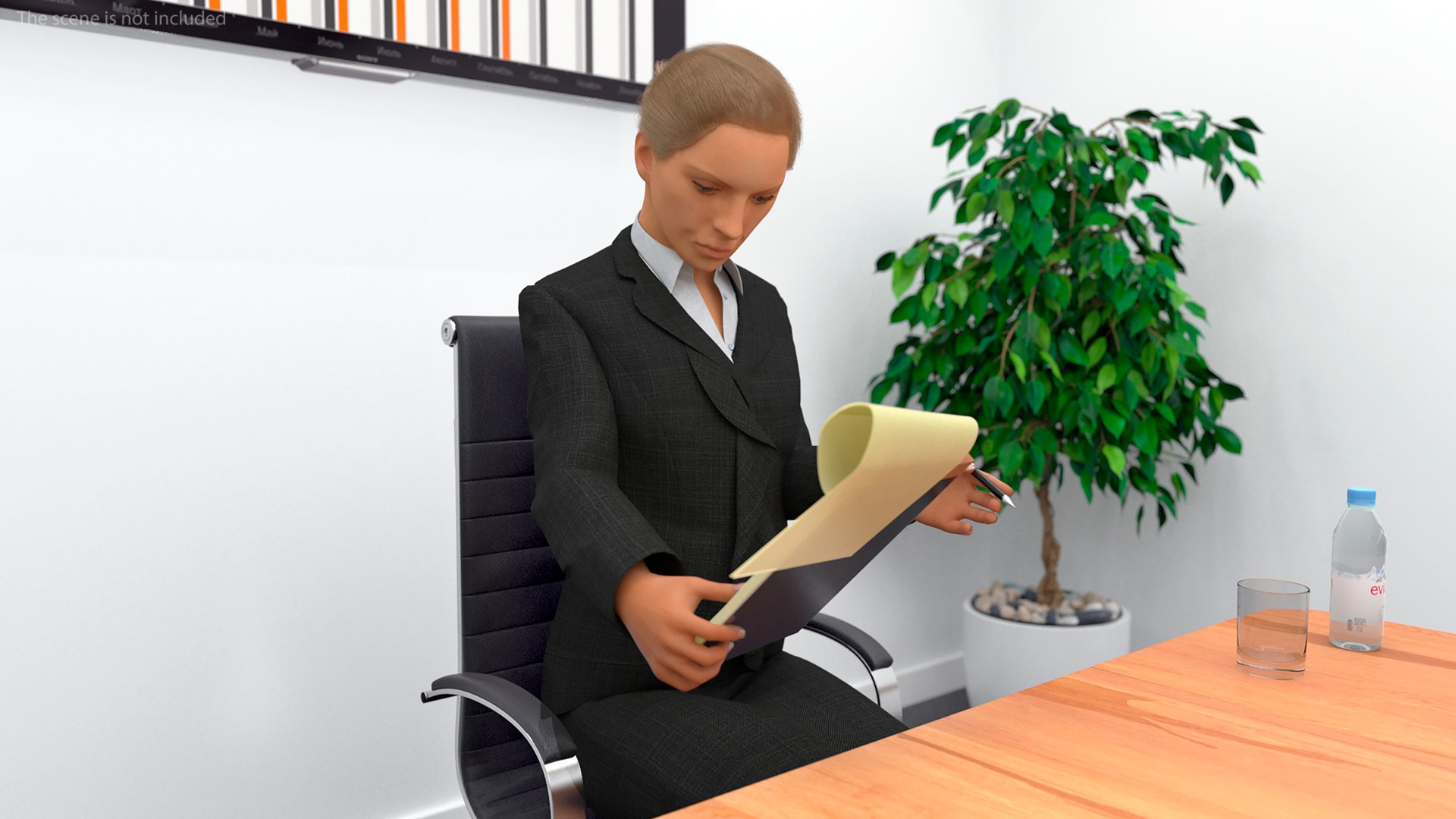 3D Model Professional Businesswoman Rigged - TurboSquid 2289585