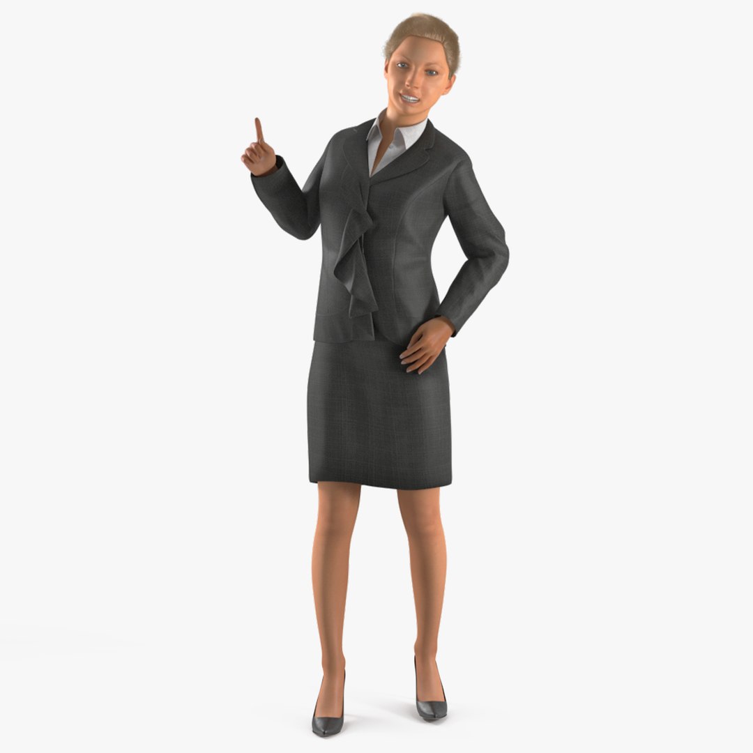 3D Model Professional Businesswoman Rigged - TurboSquid 2289585