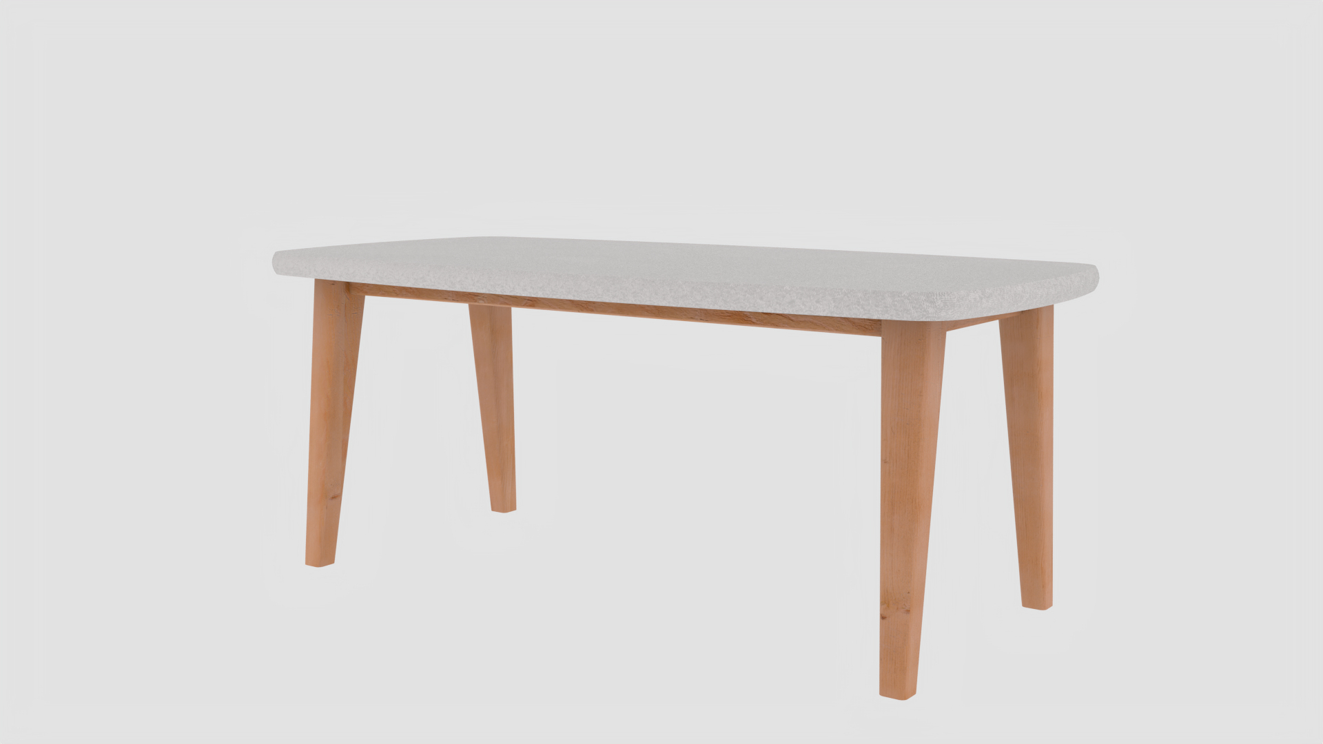 Light wood dining table- white plastic 3D - TurboSquid 2181089
