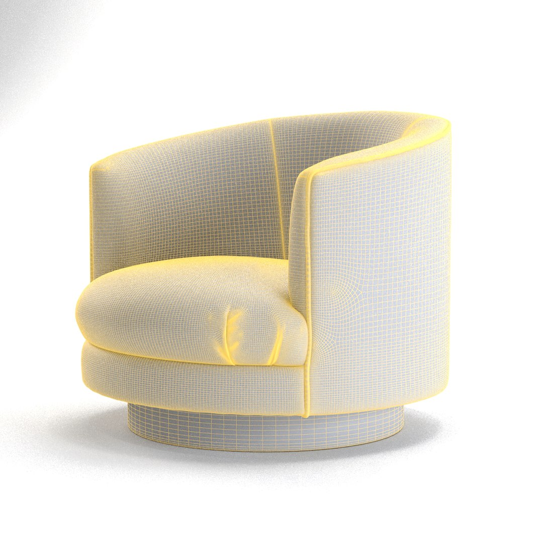 1960s Swivel Tub Chair 3D Model - TurboSquid 2084154