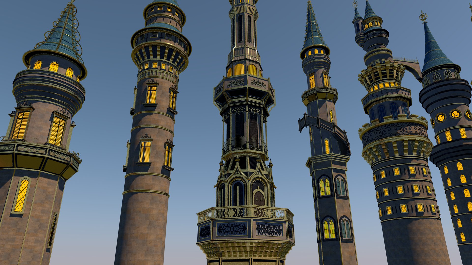 3D Disney Castle Only Objects Pack - TurboSquid 2187476