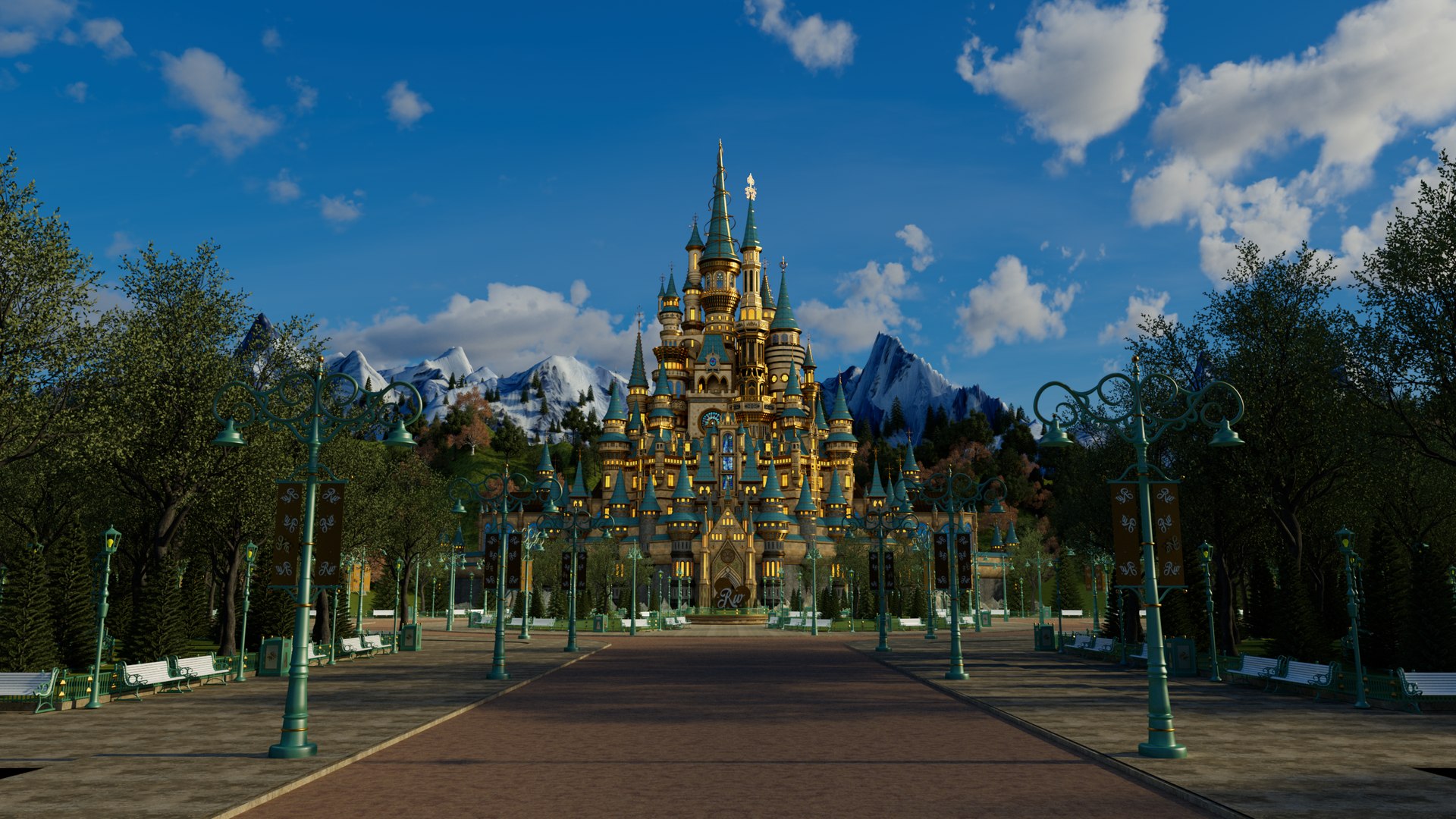3D Disney Castle Only Objects Pack - TurboSquid 2187476