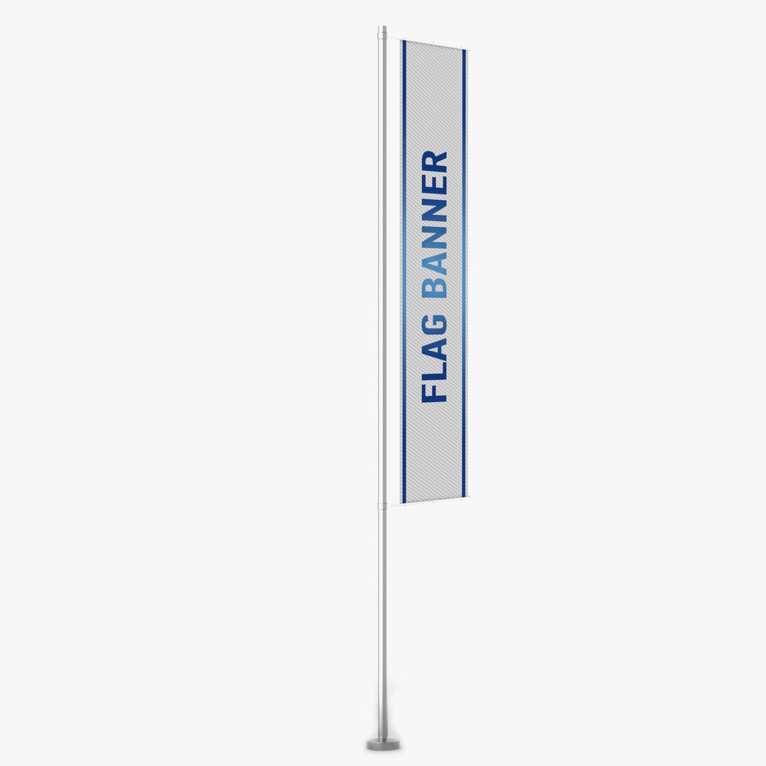 3d model banner flag