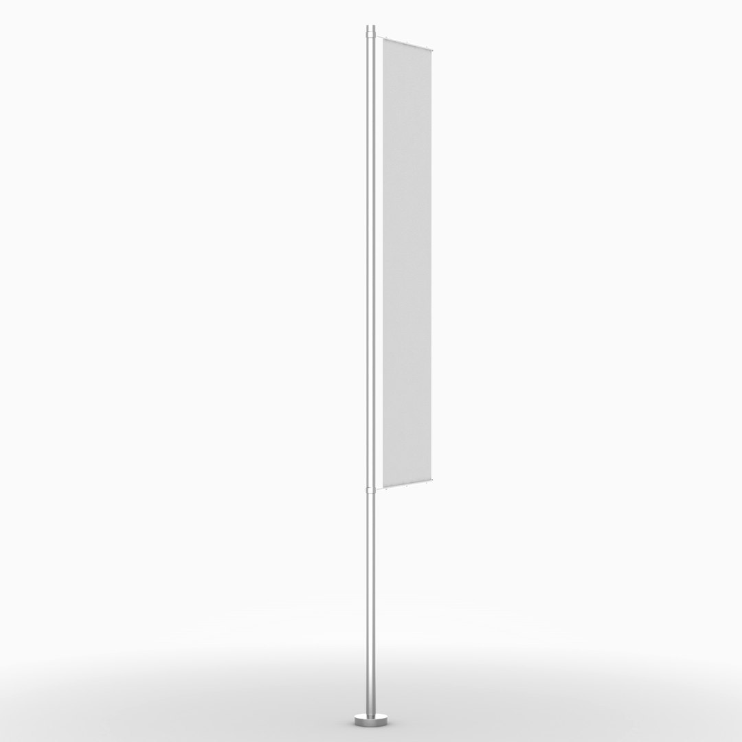 3d model banner flag