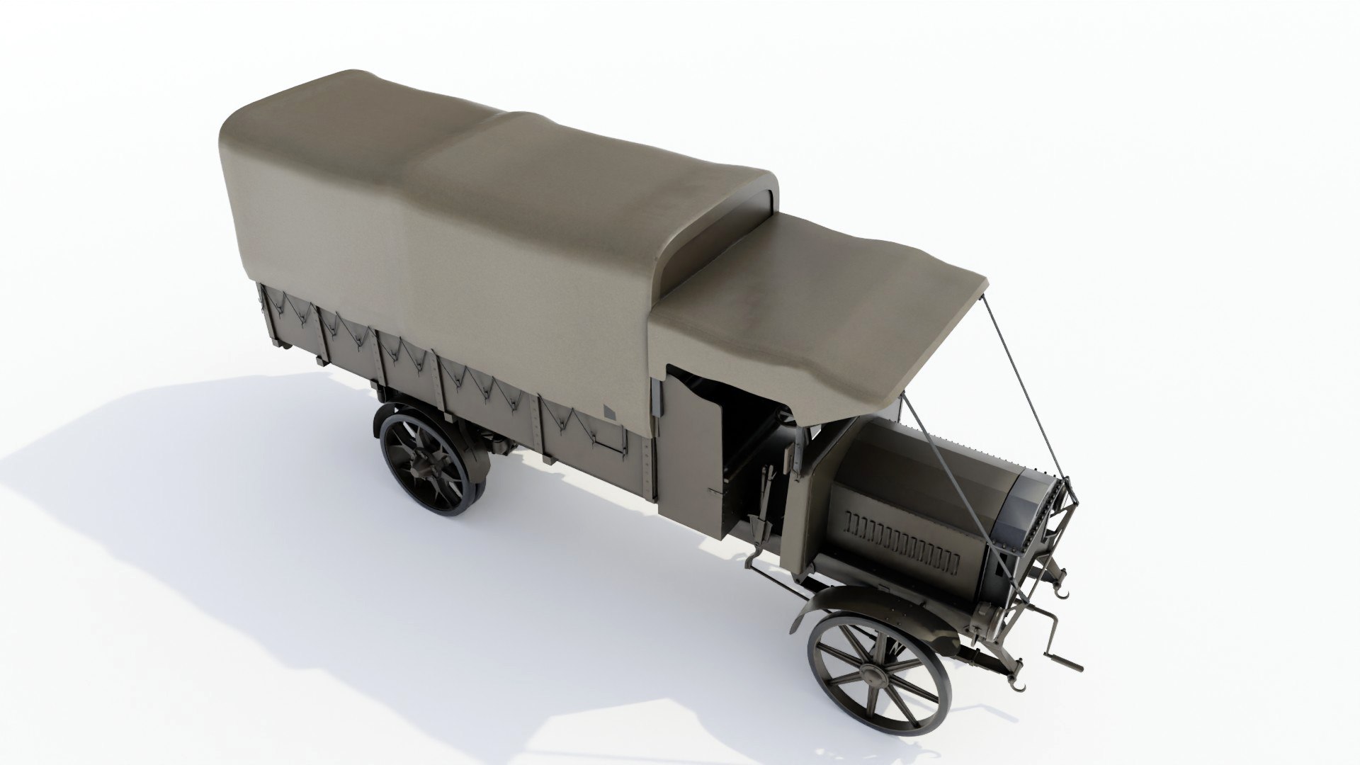Ww1 Dennis Lorry Truck Army 3d Model