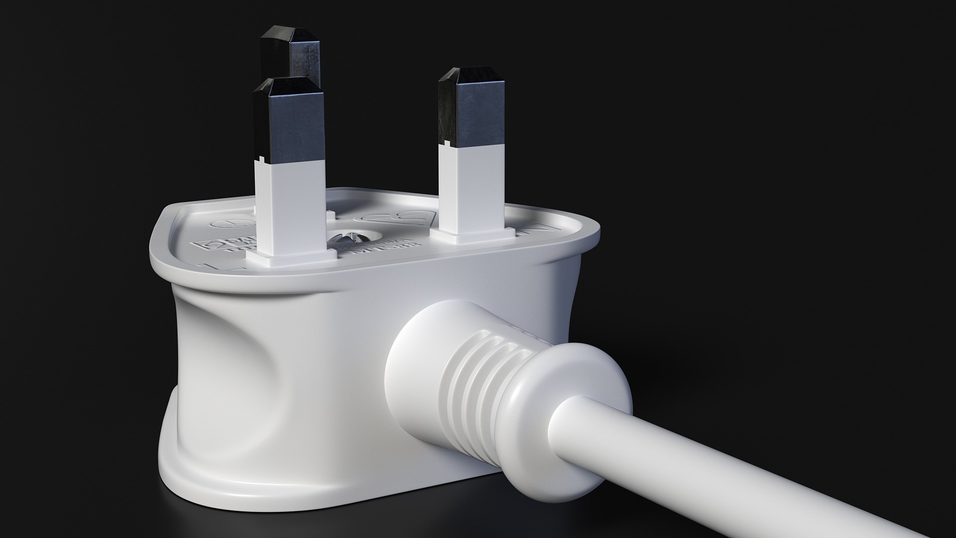 3D Model Type G Electric Plug White Rigged For Maya - TurboSquid 2056796