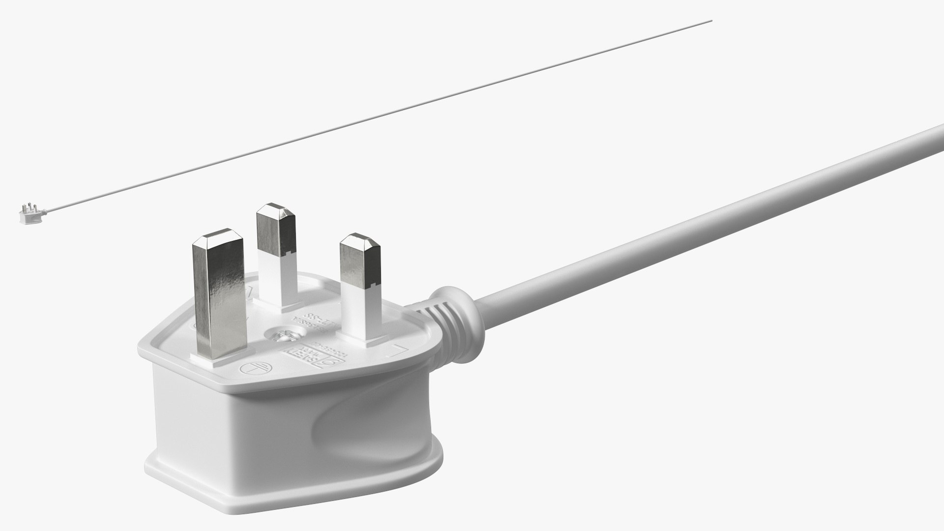 3D Model Type G Electric Plug White Rigged For Maya - TurboSquid 2056796