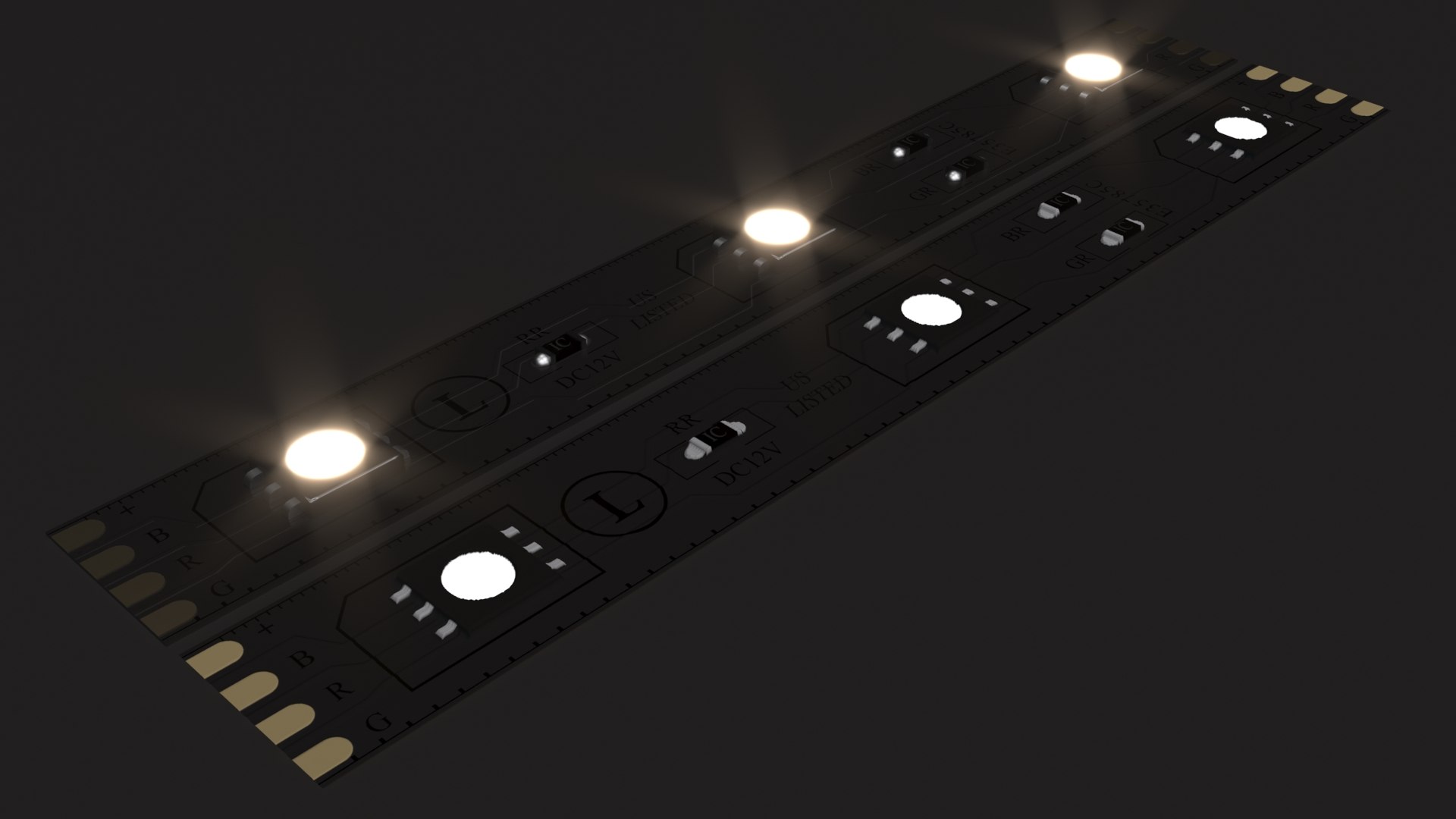 Led strip light interior 3D - TurboSquid 1593558