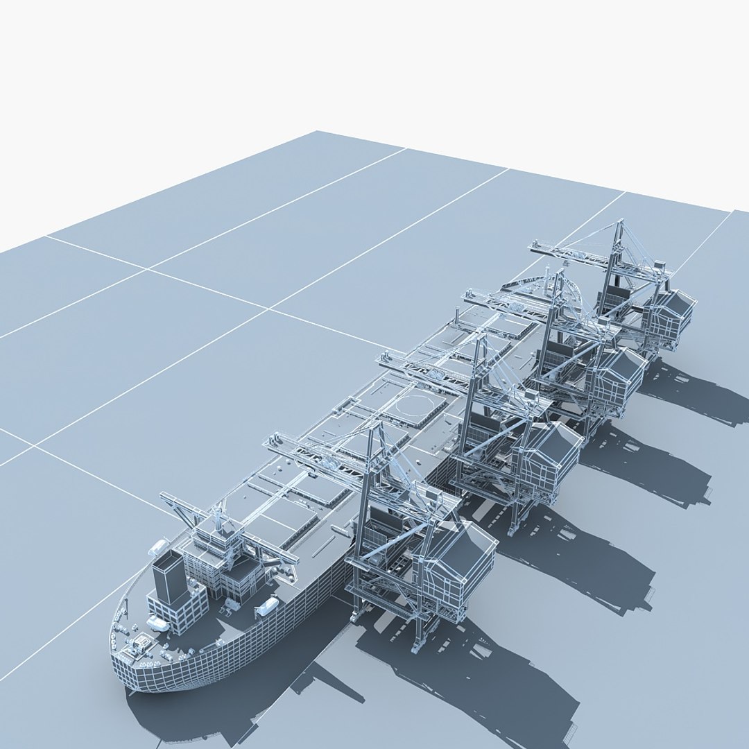 3D ship unloader crane bulk carrier model - TurboSquid 1389317