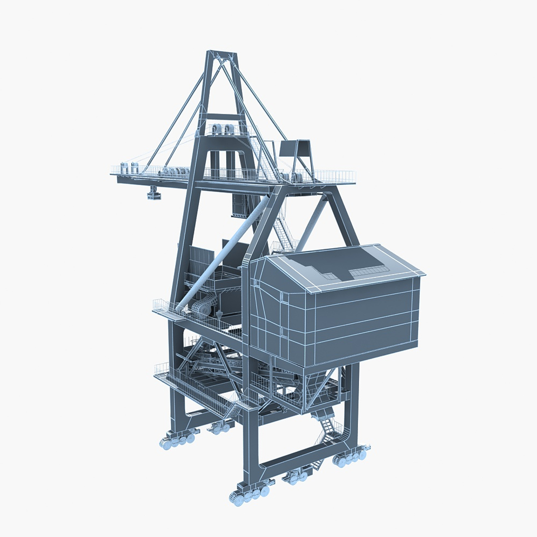 3D ship unloader crane bulk carrier model - TurboSquid 1389317