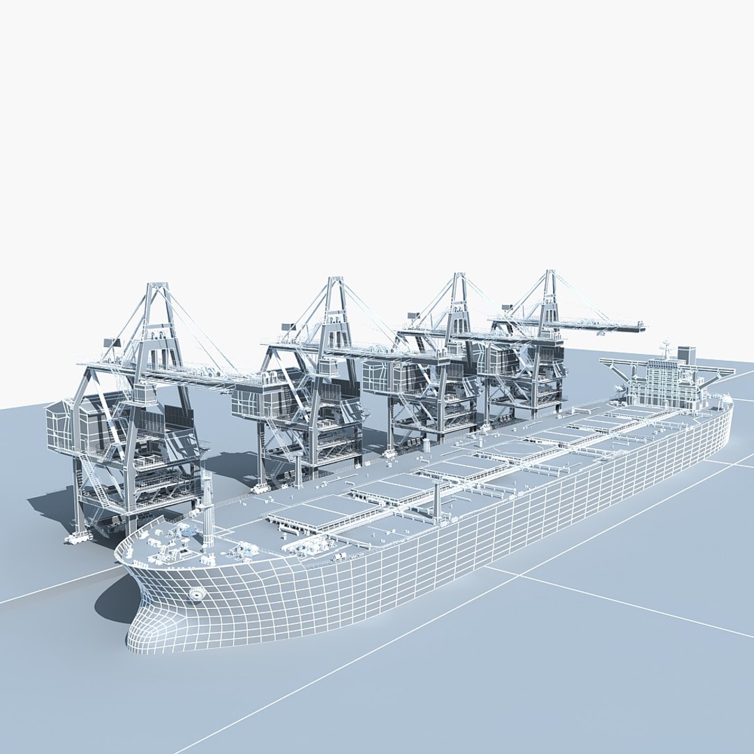 3D ship unloader crane bulk carrier model - TurboSquid 1389317