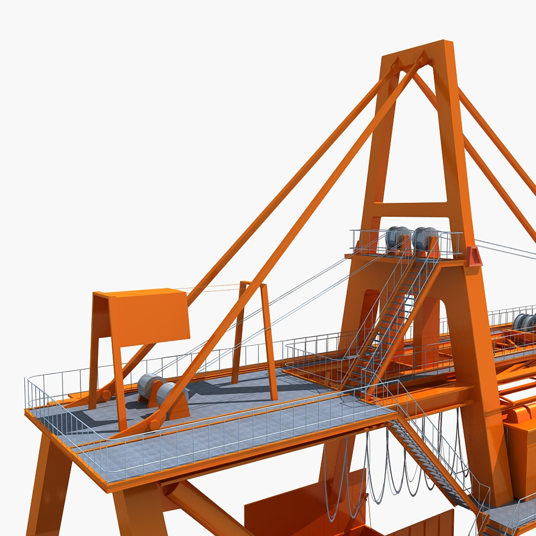 3D ship unloader crane bulk carrier model - TurboSquid 1389317