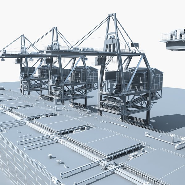 3D ship unloader crane bulk carrier model - TurboSquid 1389317