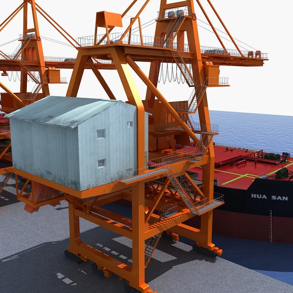 3D ship unloader crane bulk carrier model - TurboSquid 1389317