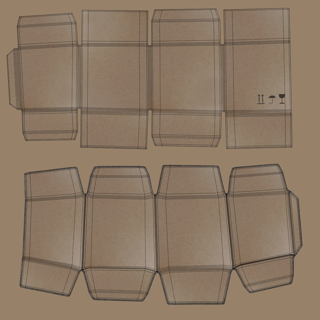 Cardboard Box 2 3D - TurboSquid 1241396
