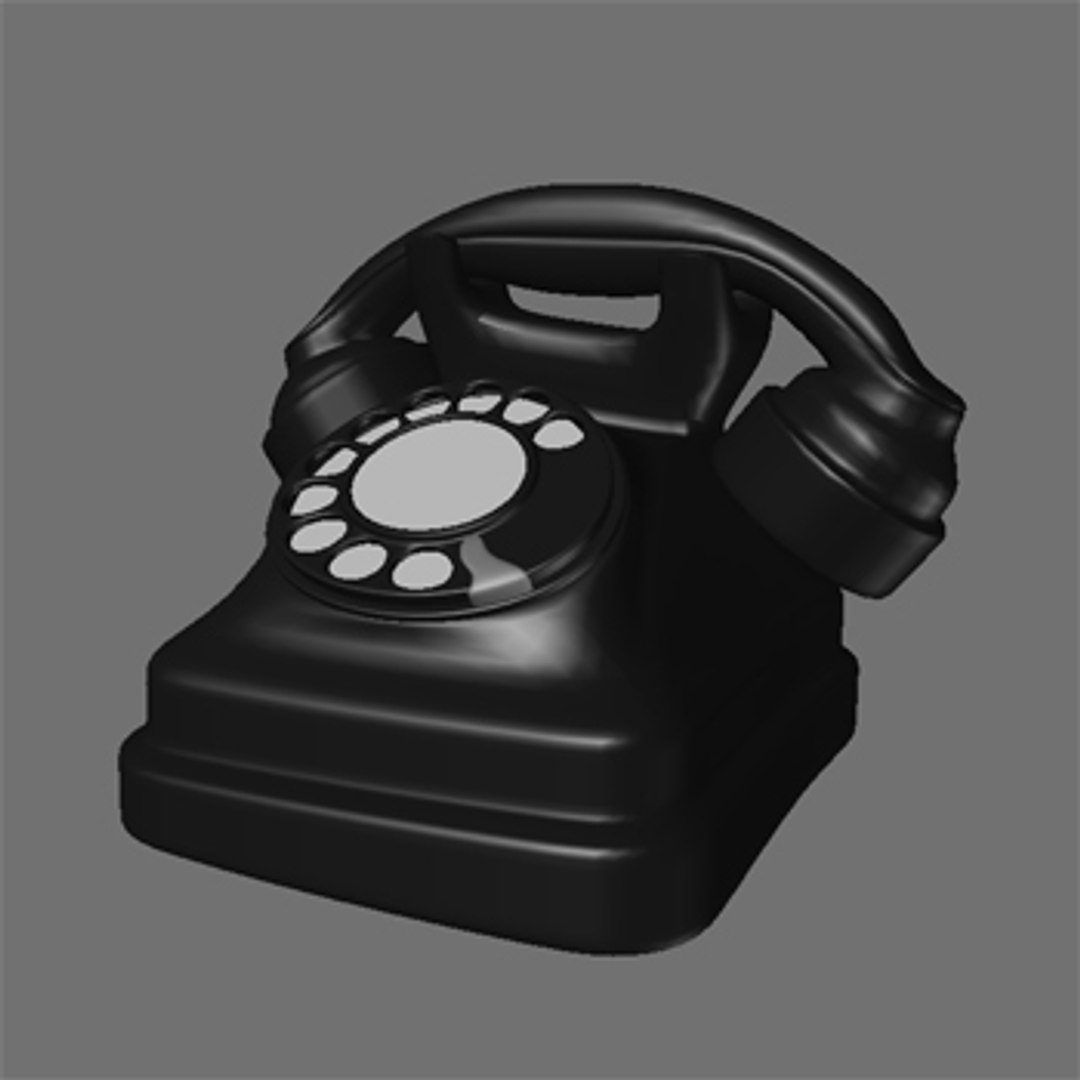 Old Telephone 3d Obj