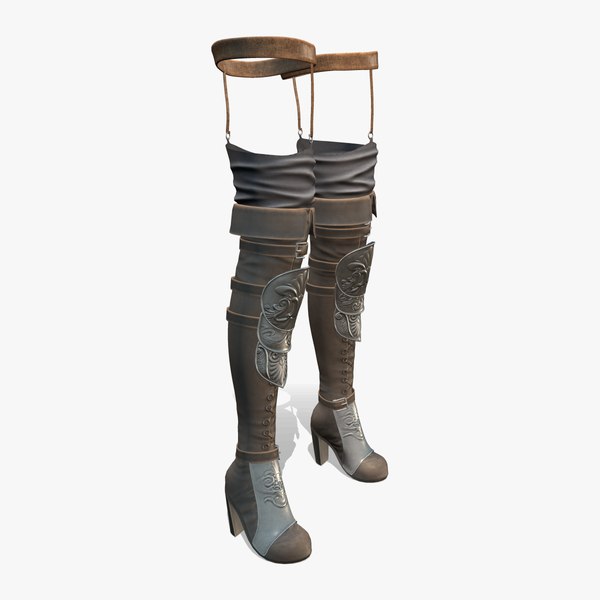 Warrior High Heel Thigh Boots With Guards Modelo 3D - TurboSquid 1996413
