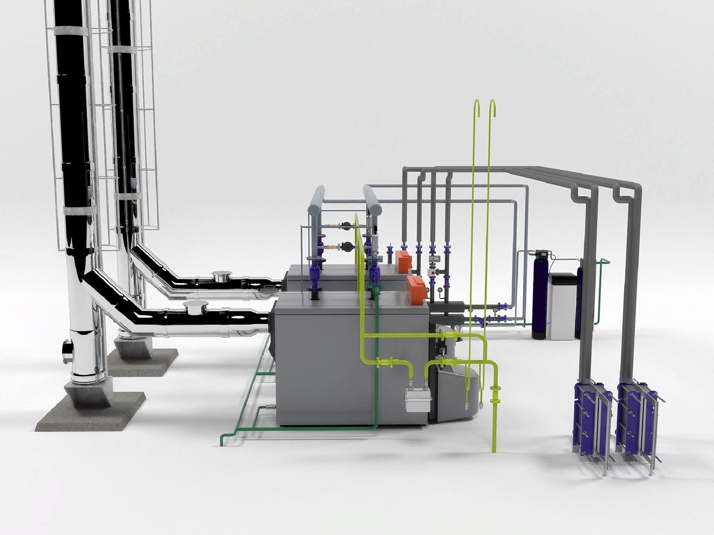 3D Viessmann Vitoplex 300-390 Industrial Boilers Model - TurboSquid 1722648