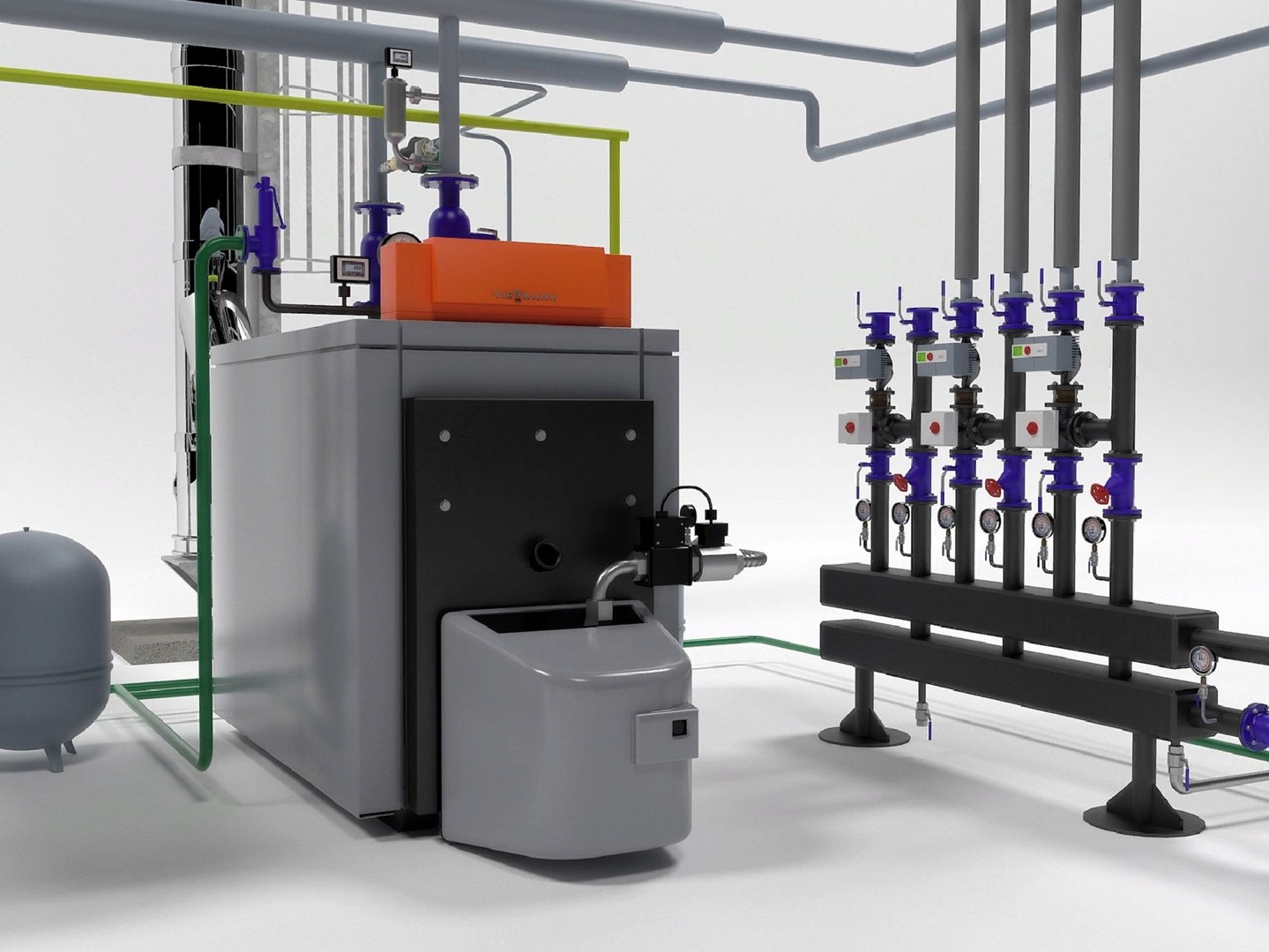 3D Viessmann Vitoplex 300-390 Industrial Boilers Model - TurboSquid 1722648