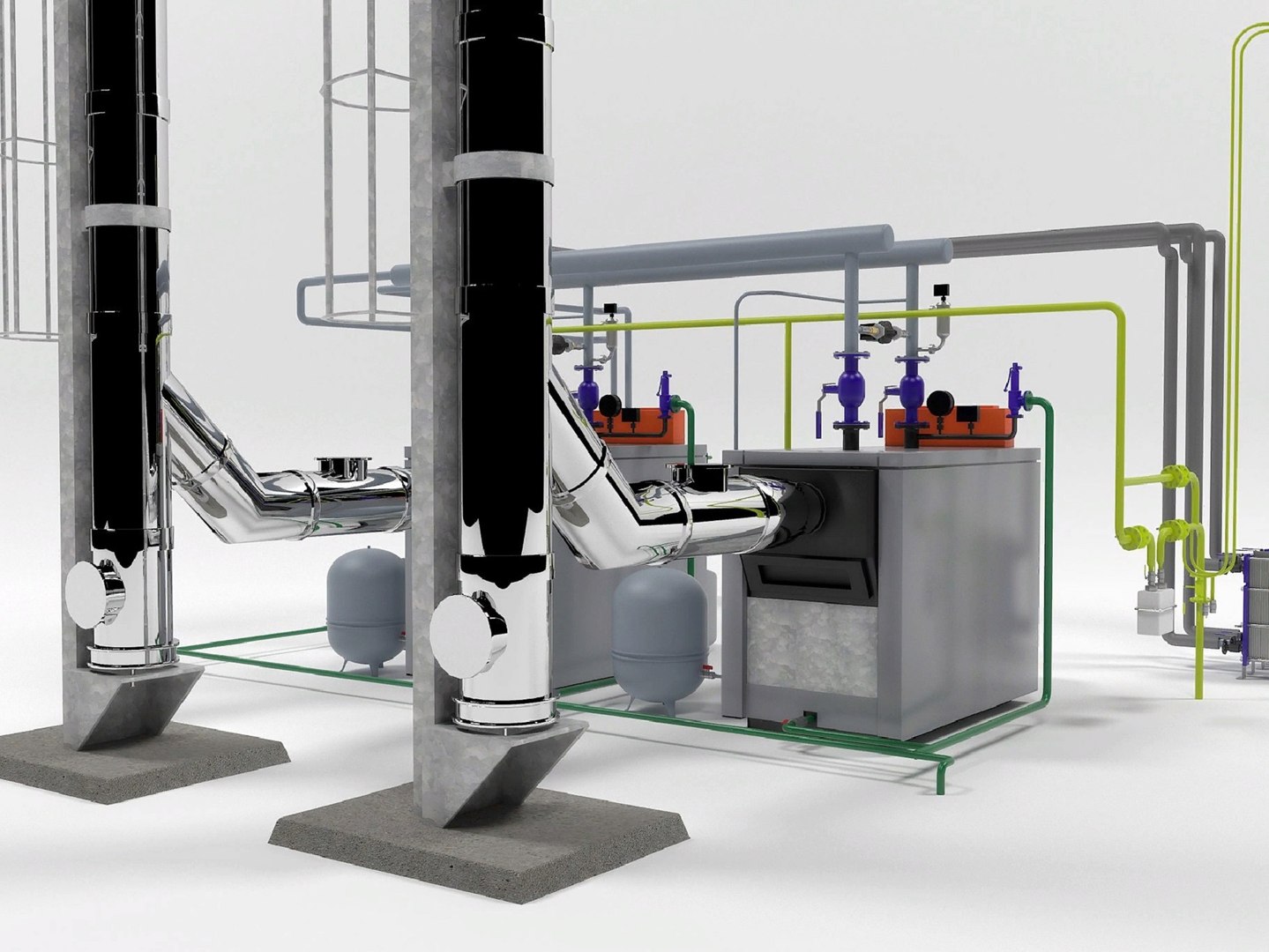 3D Viessmann Vitoplex 300-390 Industrial Boilers Model - TurboSquid 1722648