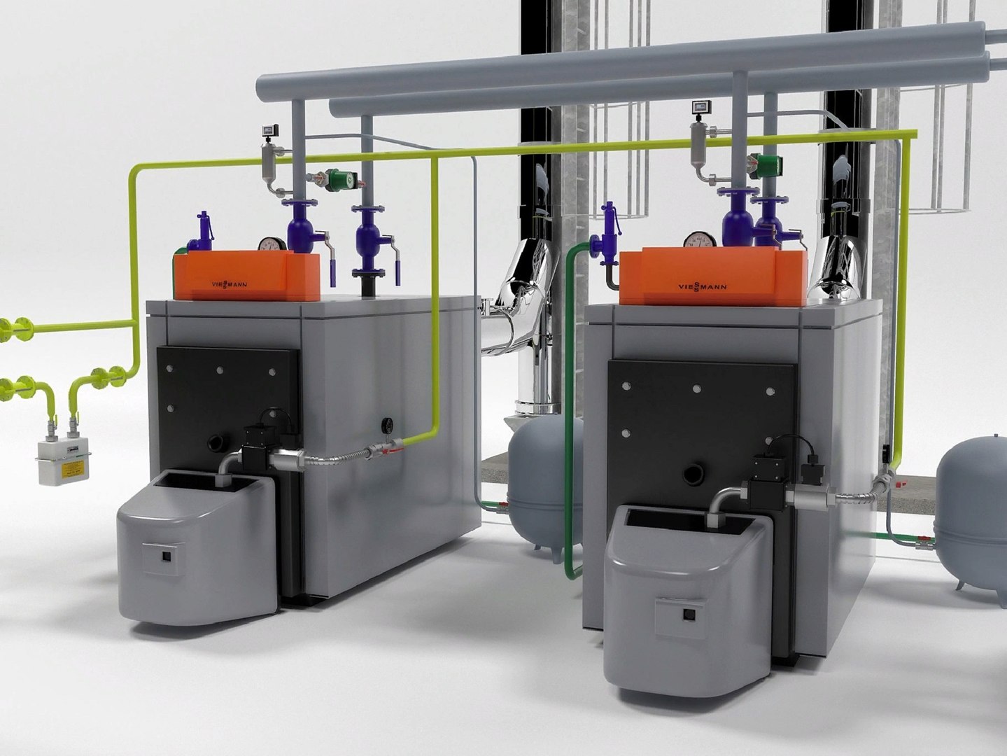 3D Viessmann Vitoplex 300-390 Industrial Boilers Model - TurboSquid 1722648