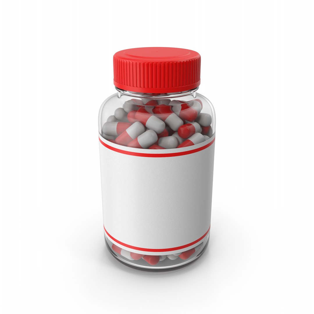 Pill Capsules Glass Bottle 3D Model - TurboSquid 1892691