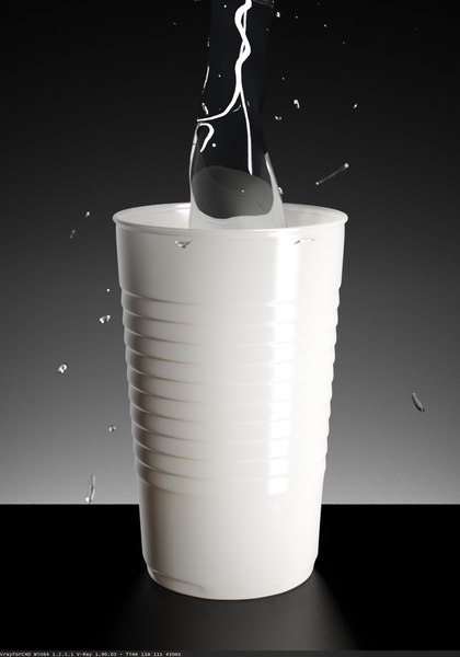3D Cinema 4D plastic cup coffee