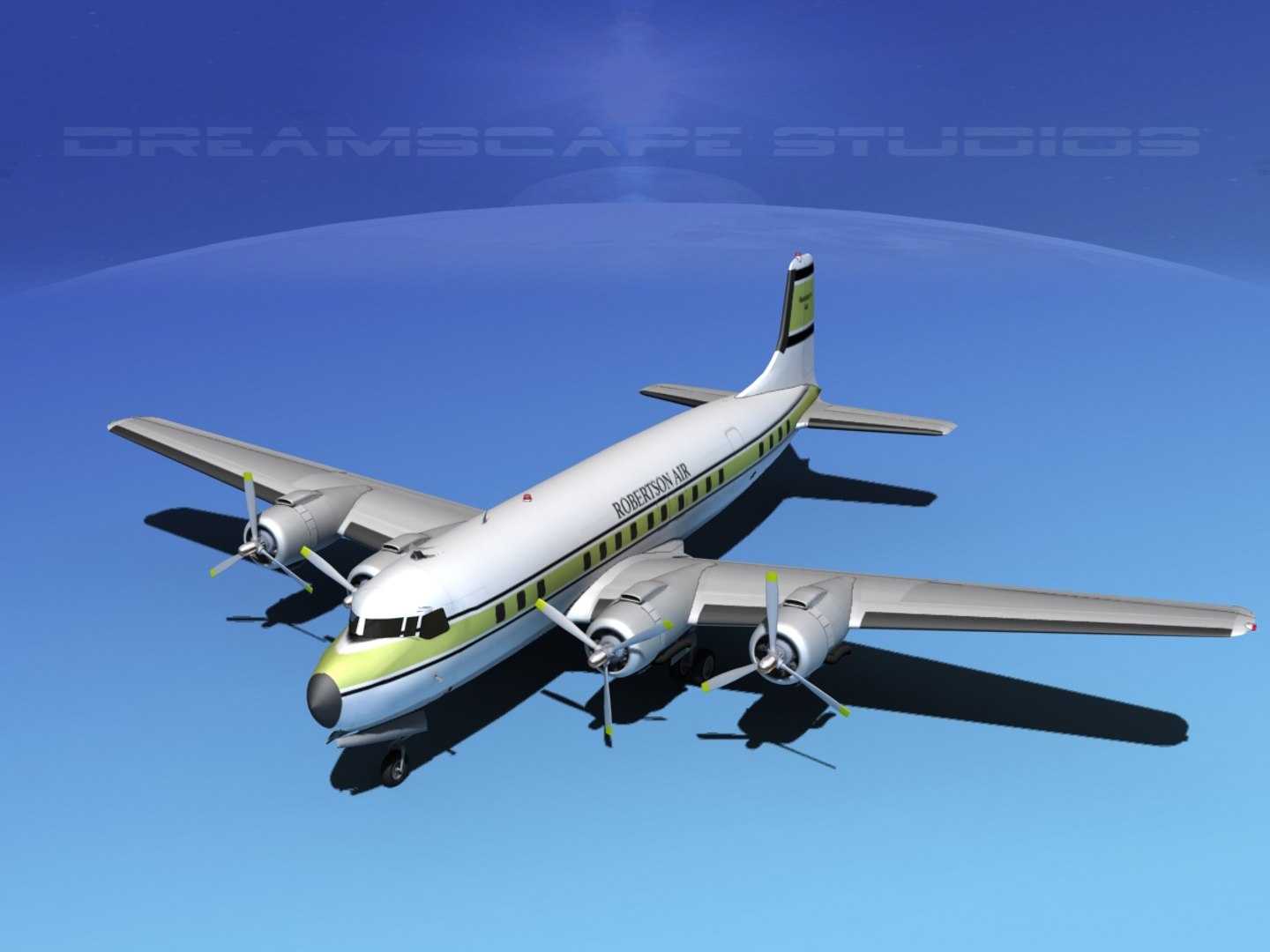 propellers douglas dc-7 dc-7b 3d model