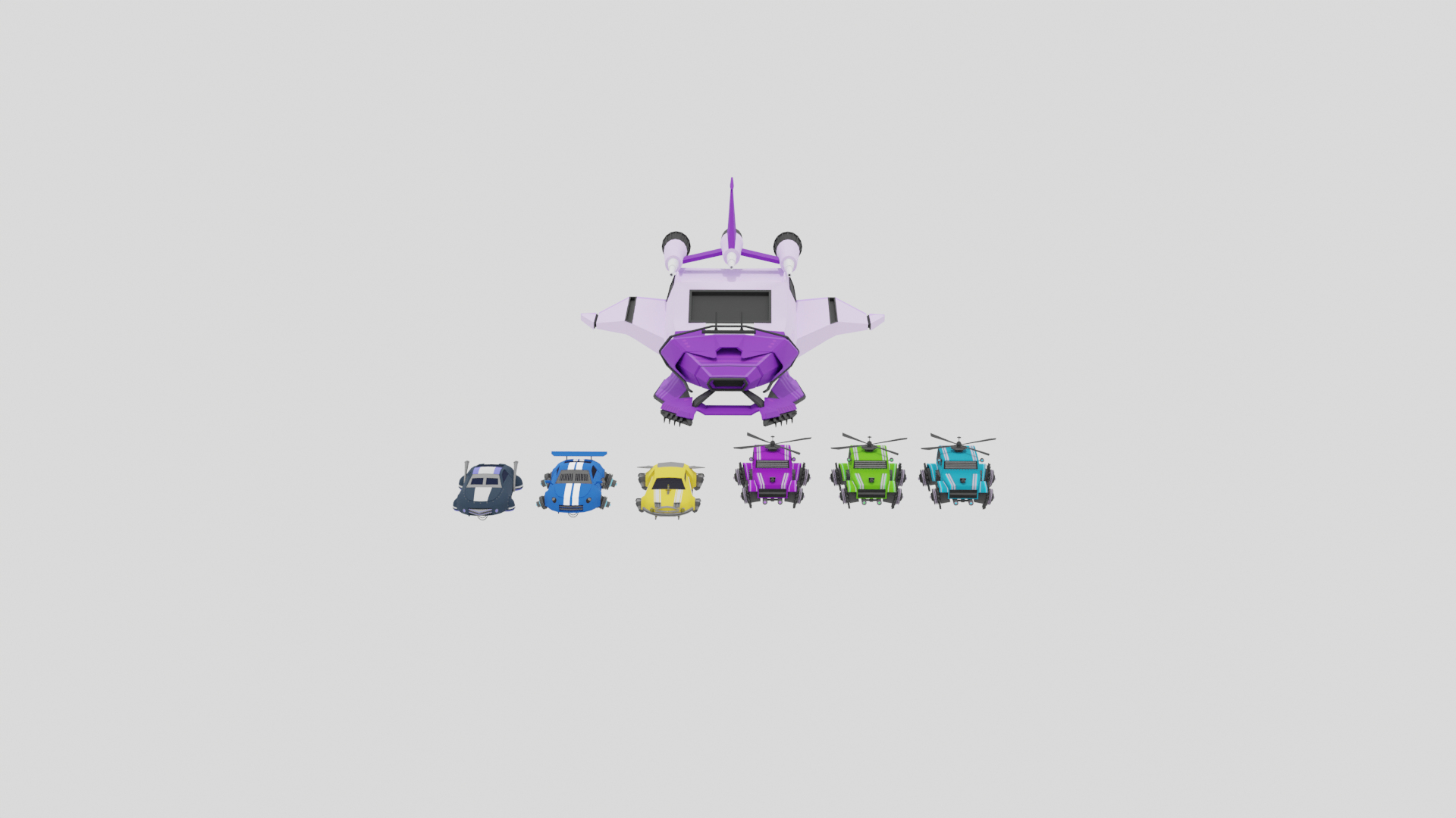 3D Sci-Fi Pack Futuristic Vehicle Collection Model - TurboSquid 2042053