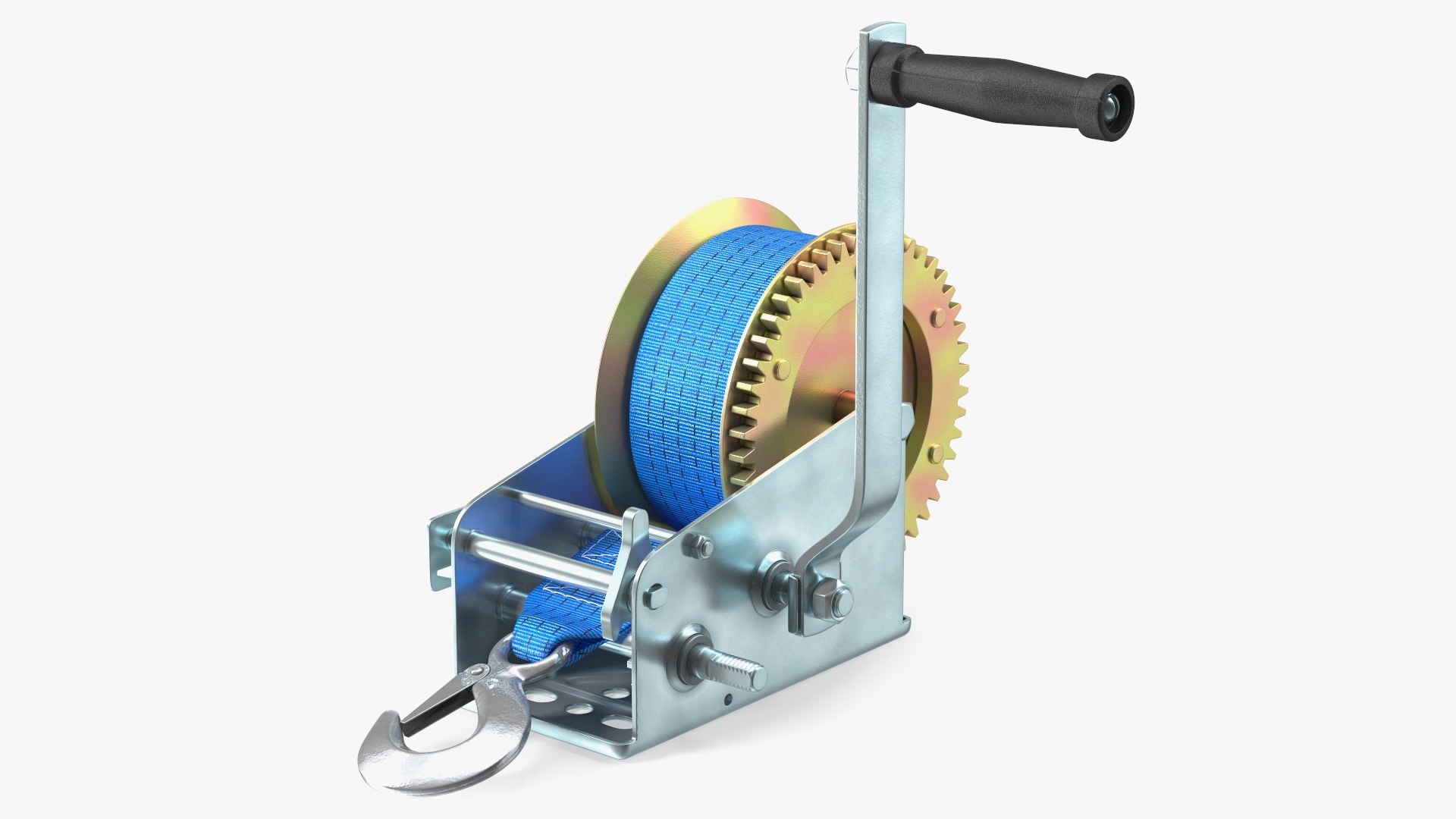 3D Hand Crank Winch with Polyester Strap - TurboSquid 1864965