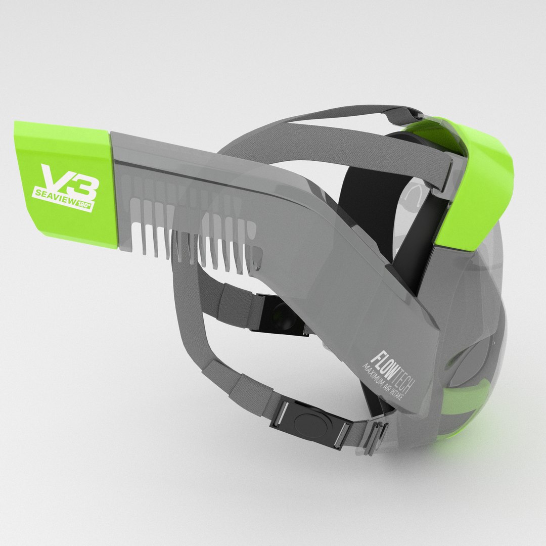 3D Model V3 Face Snorkel Mask Citrus - TurboSquid 2245473