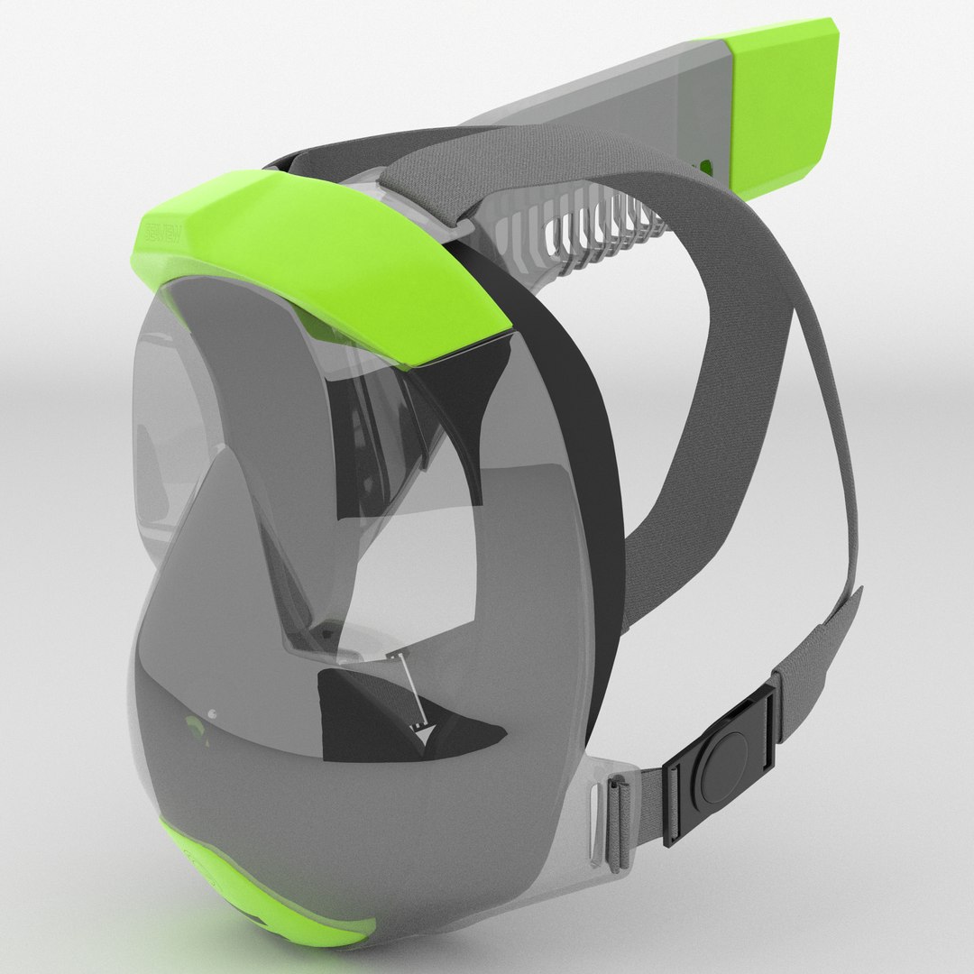 3D Model V3 Face Snorkel Mask Citrus - TurboSquid 2245473