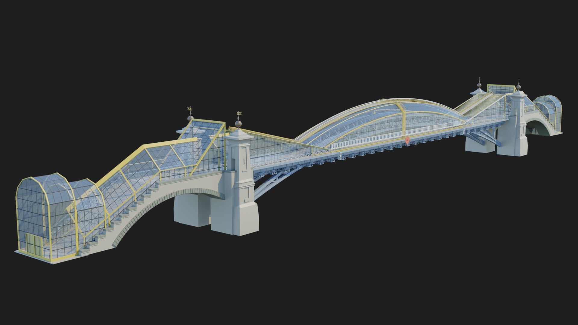 Hmelnitskogo Arch Bridge 3D model - TurboSquid 1815095