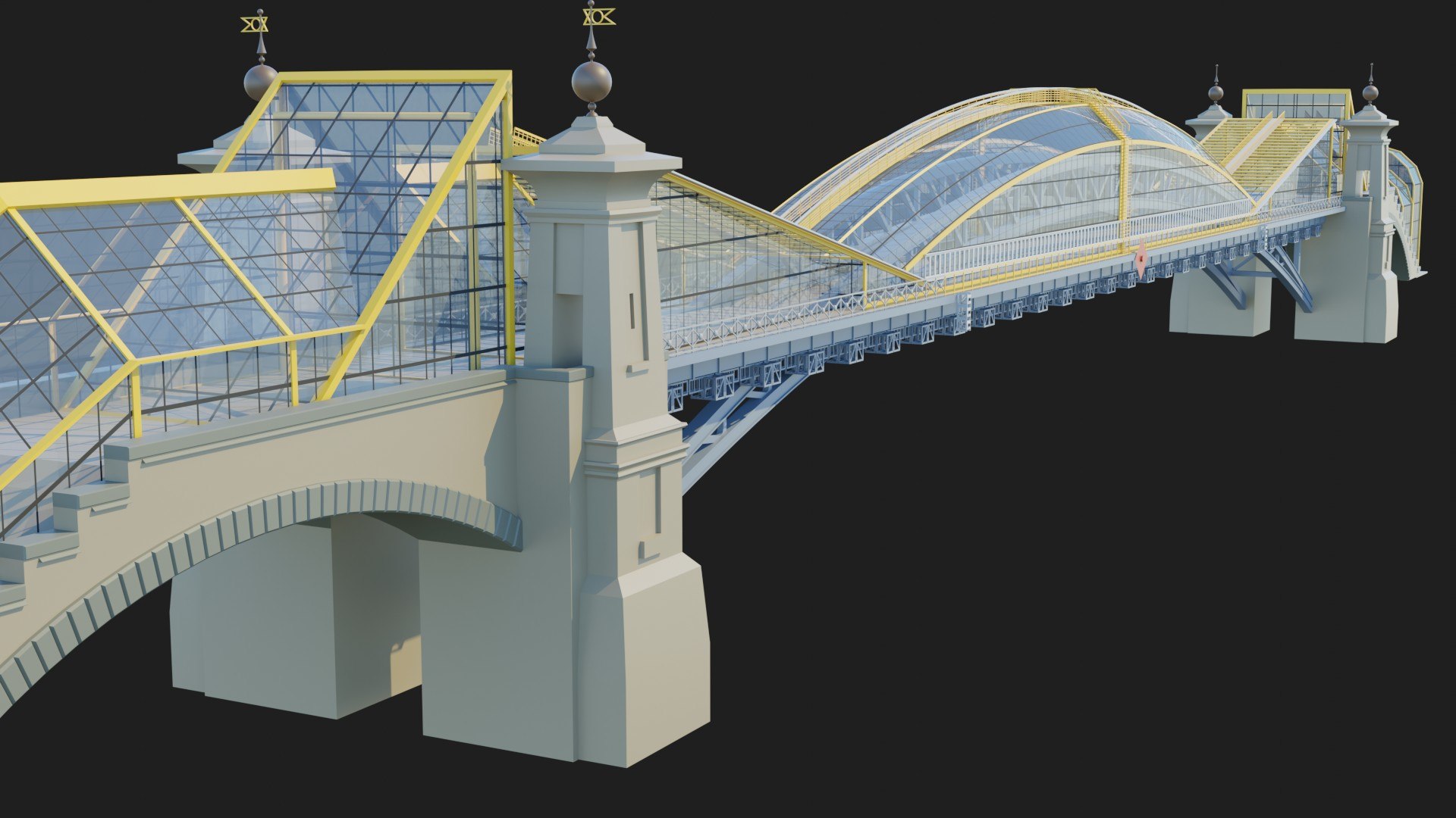 Hmelnitskogo Arch Bridge 3D model - TurboSquid 1815095