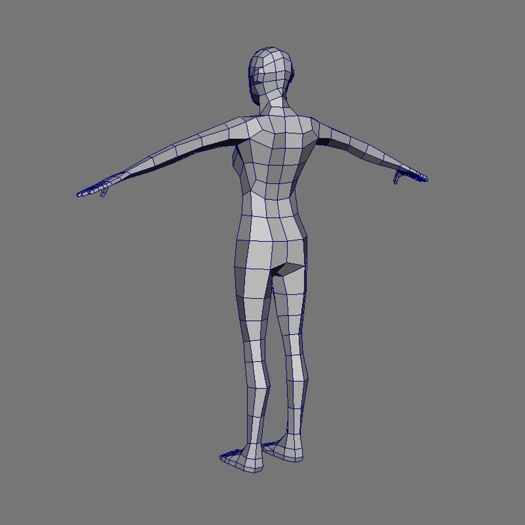 Female Base Mesh Character 3d Obj