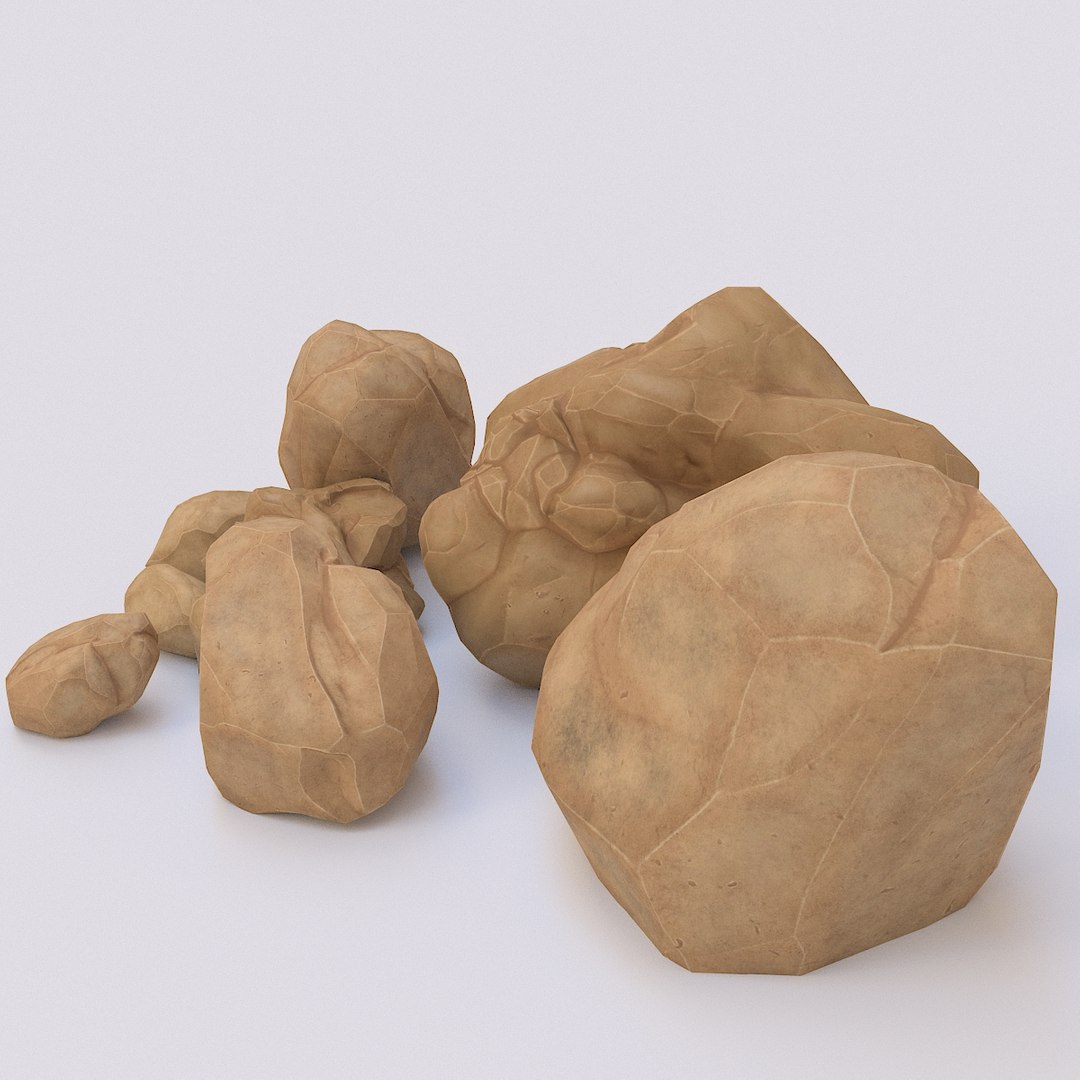 Cartoon Rock 3D Model - TurboSquid 1359167