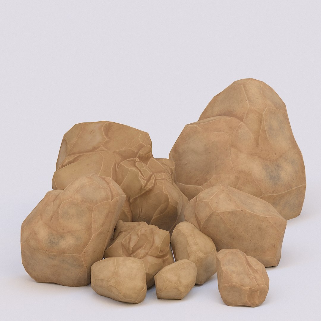Cartoon Rock 3D Model - TurboSquid 1359167