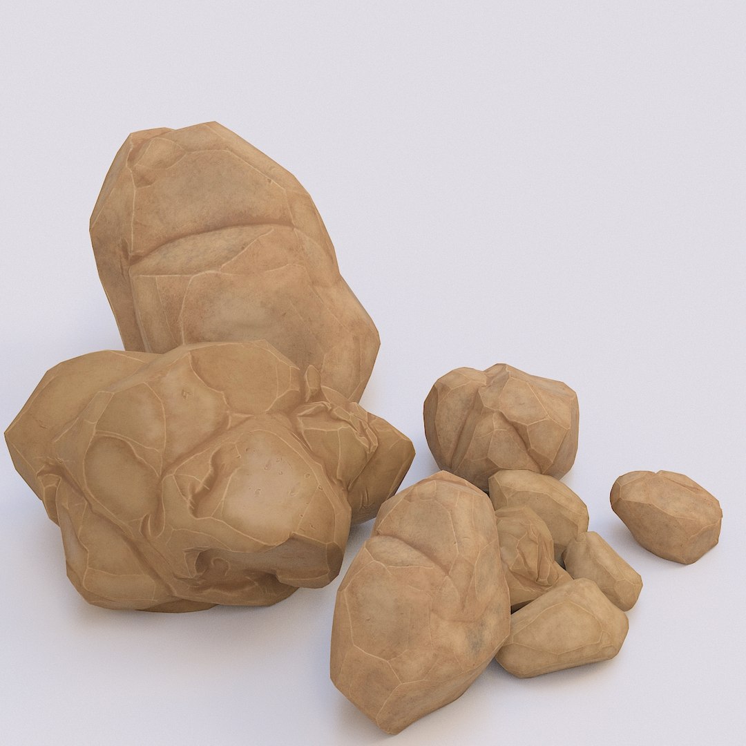 Cartoon Rock 3D Model - TurboSquid 1359167