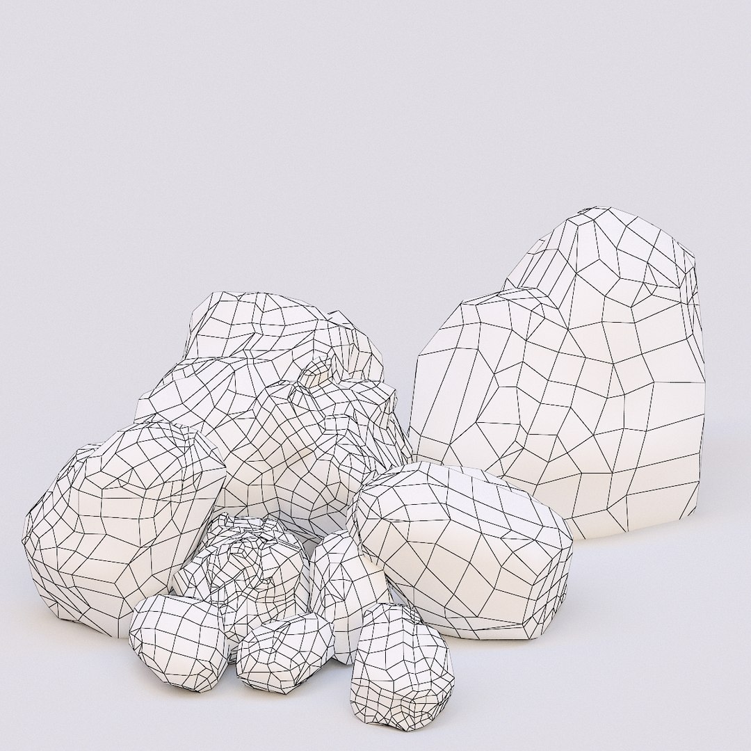 Cartoon Rock 3D Model - TurboSquid 1359167