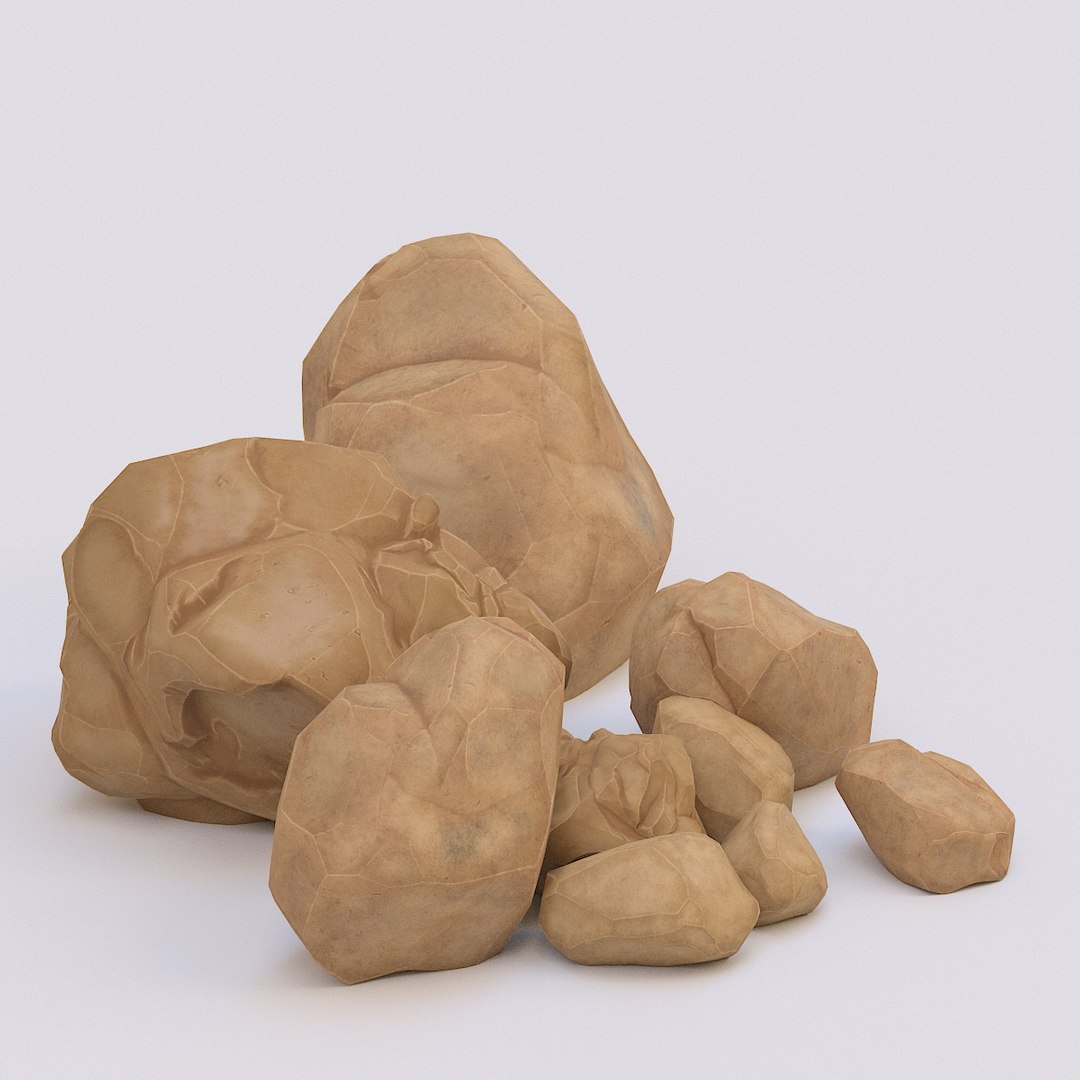 Cartoon Rock 3D Model - TurboSquid 1359167