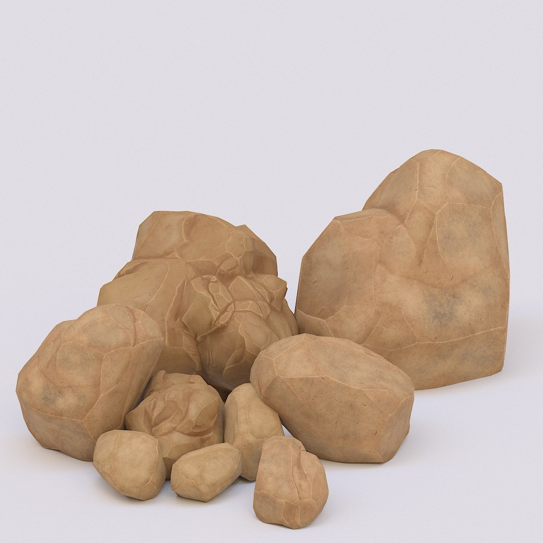 Cartoon Rock 3D Model - TurboSquid 1359167