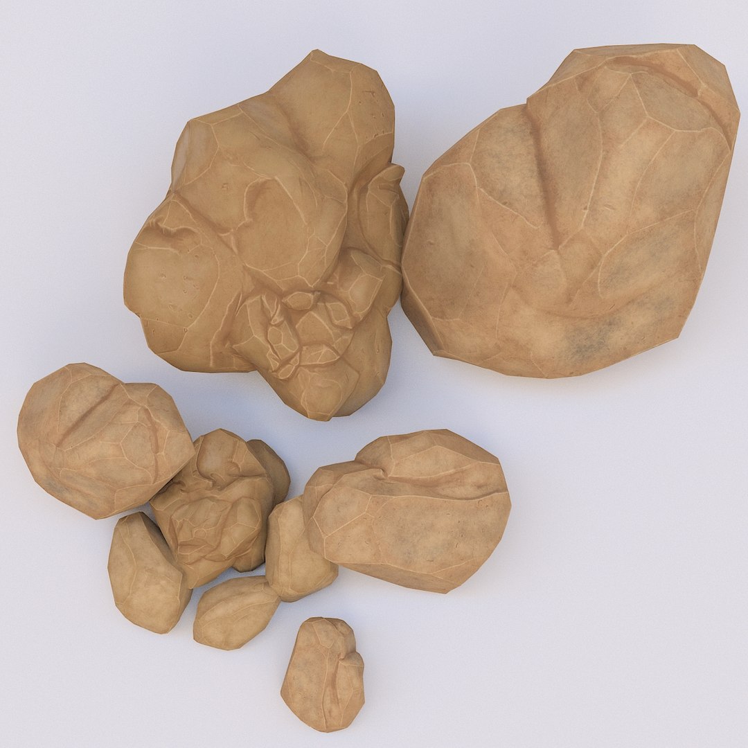 Cartoon Rock 3D Model - TurboSquid 1359167