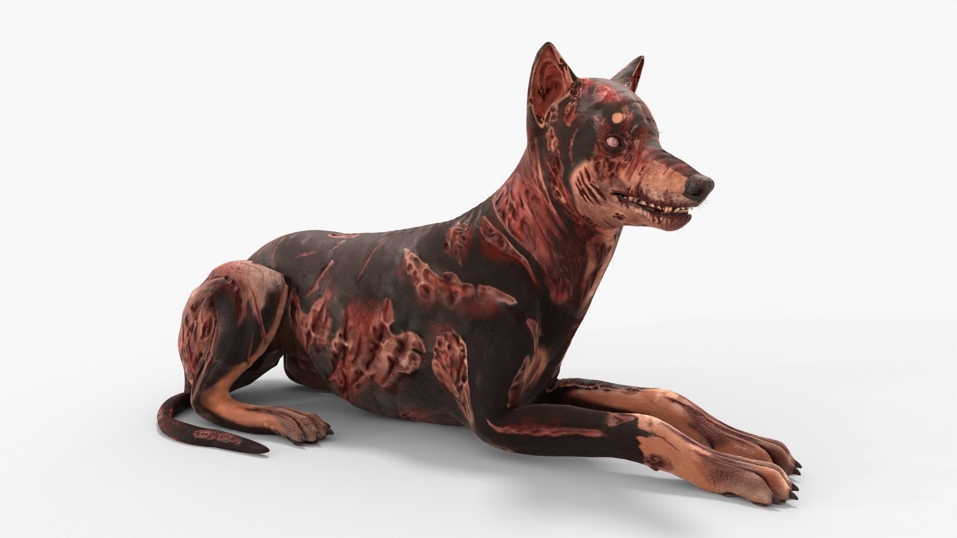 3D Zombie Dog Rigged with Fur - TurboSquid 2148799